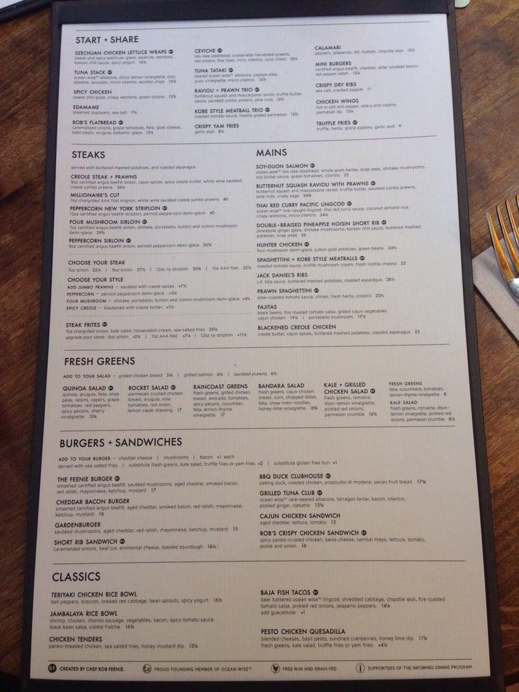 Menu at Cactus Club Cafe Banks Road, Kelowna, Banks Rd Unit 200