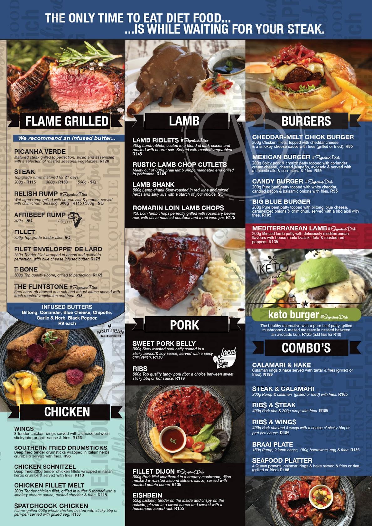 Menu at RELISH RESTAURANT & BAR, Pretoria