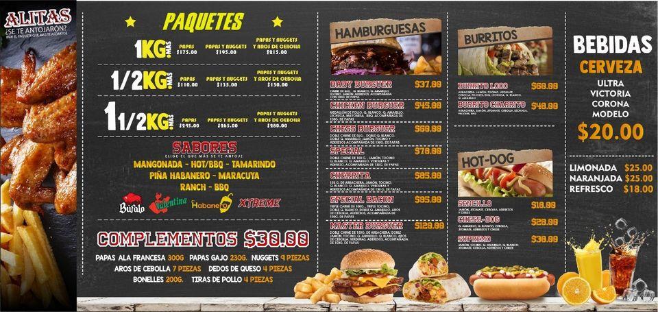 Carta del restaurante Chepe’S, Chilpancingo del los Bravo