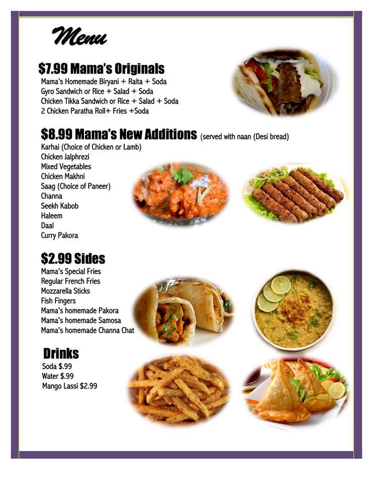 Menu at Mama's Kitchen, Cedar Falls