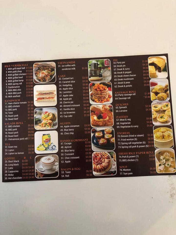 Menu at Mr Le restaurant, Nhill