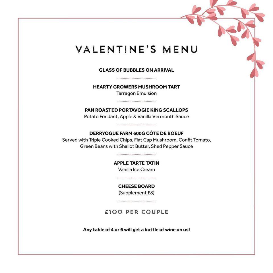 Menu at Shed Bistro restaurant, Belfast