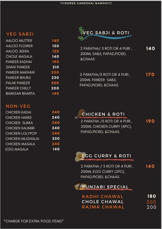Menu at Spot The Taste, Mumbai