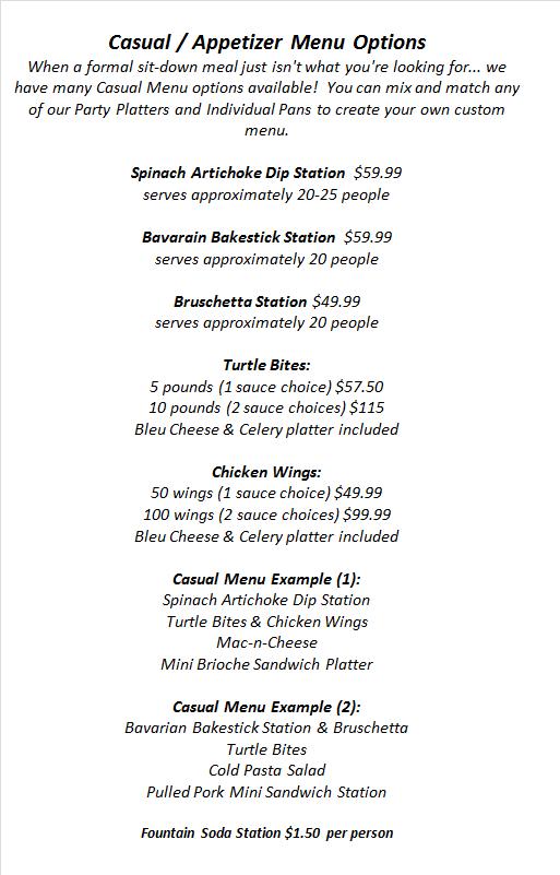 Menu at Tipsy Turtle pub & bar, Dupont