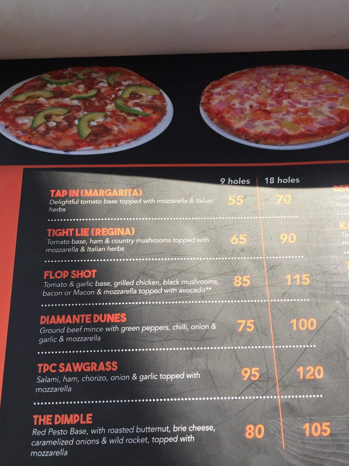 Menu at Dimples café restaurant, Sandton