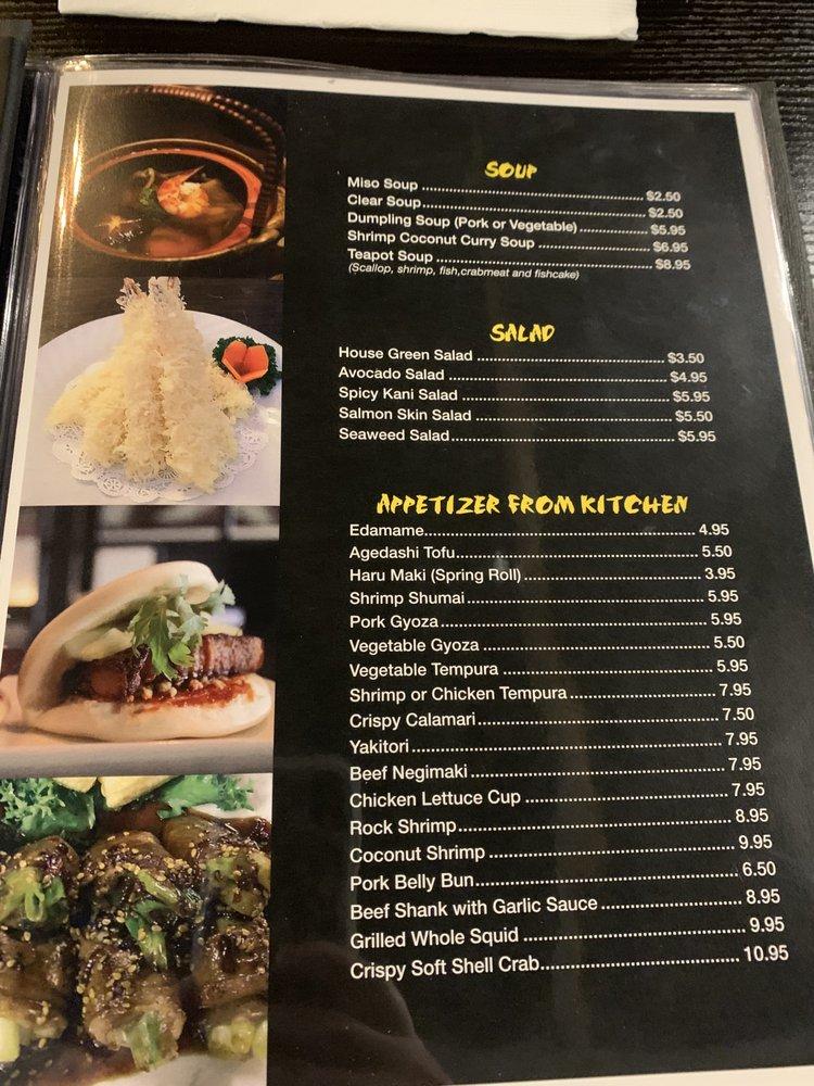 Menu at Miso restaurant, Troy, 817 E Big Beaver Rd