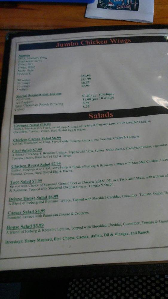 Menu at Sunset Grill pub & bar, Saint Petersburg, Dr M.L.K. Jr St N