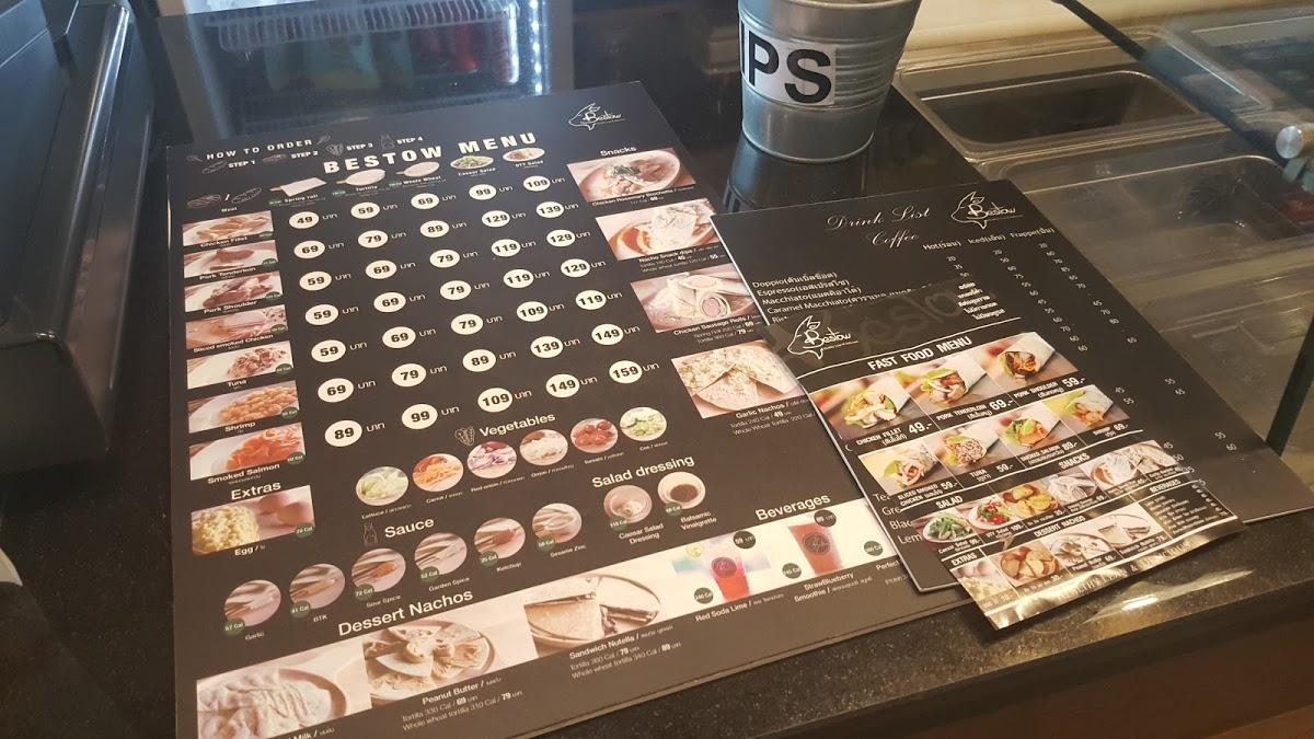 Menu at BESTOW Healthy Lean & Delicious restaurant, Bangkok