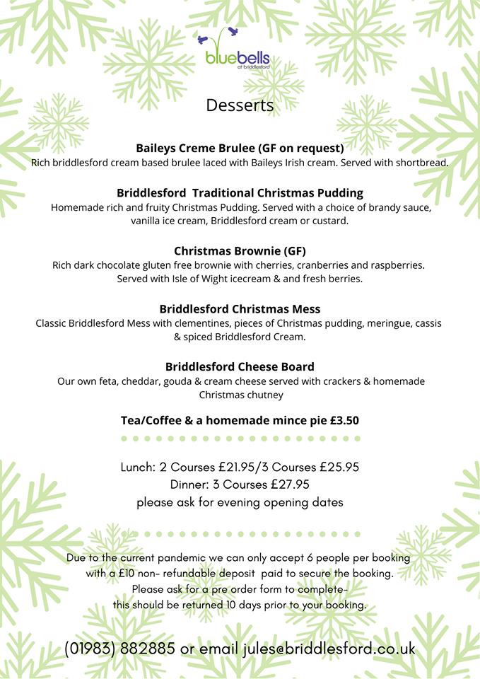 Menu at Bluebells Café cafe, Ryde