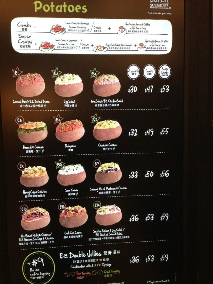 Menu at Oliver's Super Sandwiches, Hong Kong, No. L2-13 Level