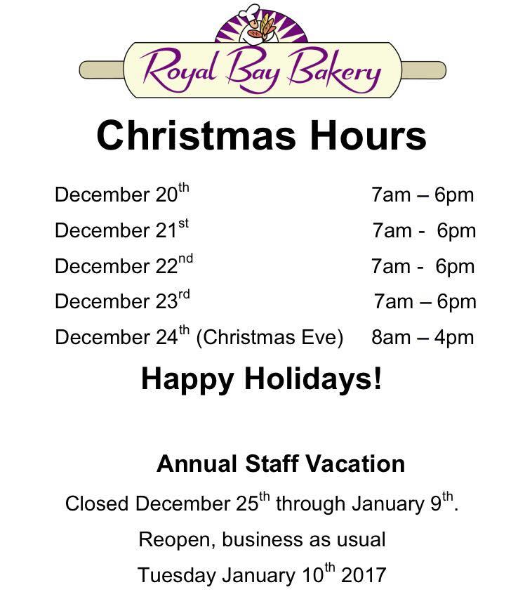 Menu at Royal Bay Bakery, Colwood