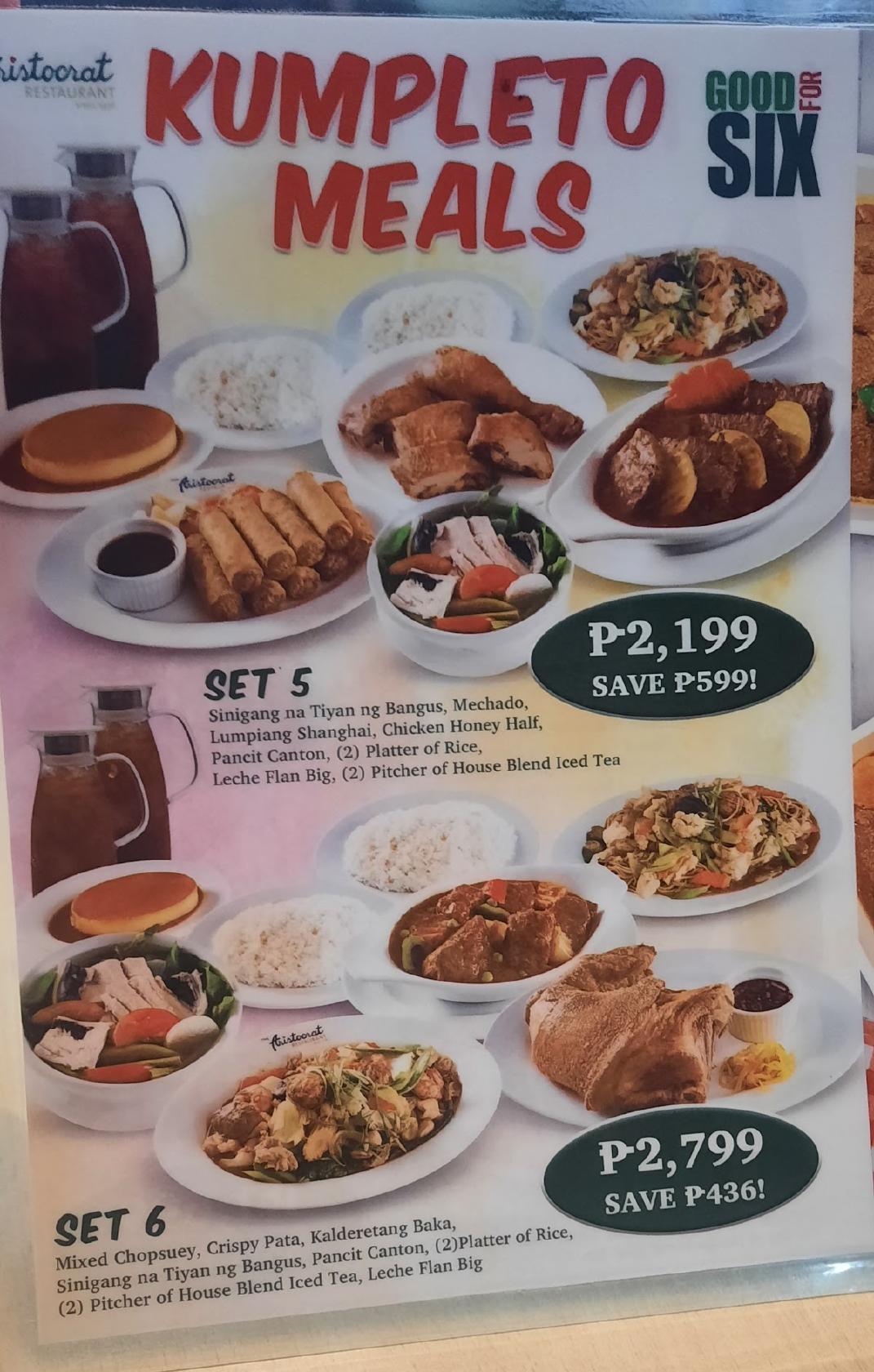 Menu at The Aristocrat Restaurant - Imus, Cavite, Imus, Emilio ...