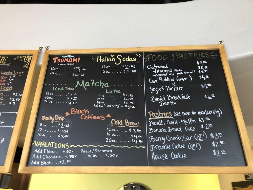 Menu at Viva Coffee House, Tucson