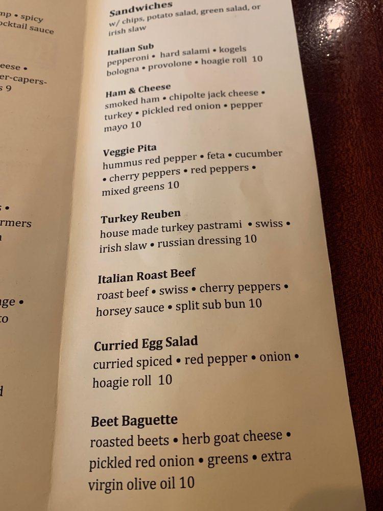 Menu at Blackthorn Pub, Holly