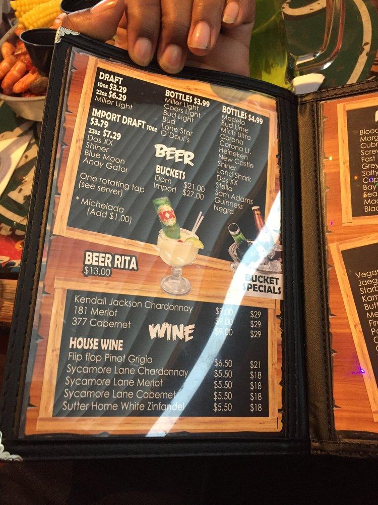 Menu at Swamp shack restaurant, Friendswood