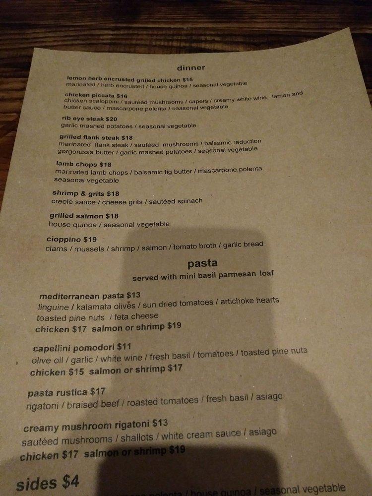 Menu at M3 pizzeria, Reno