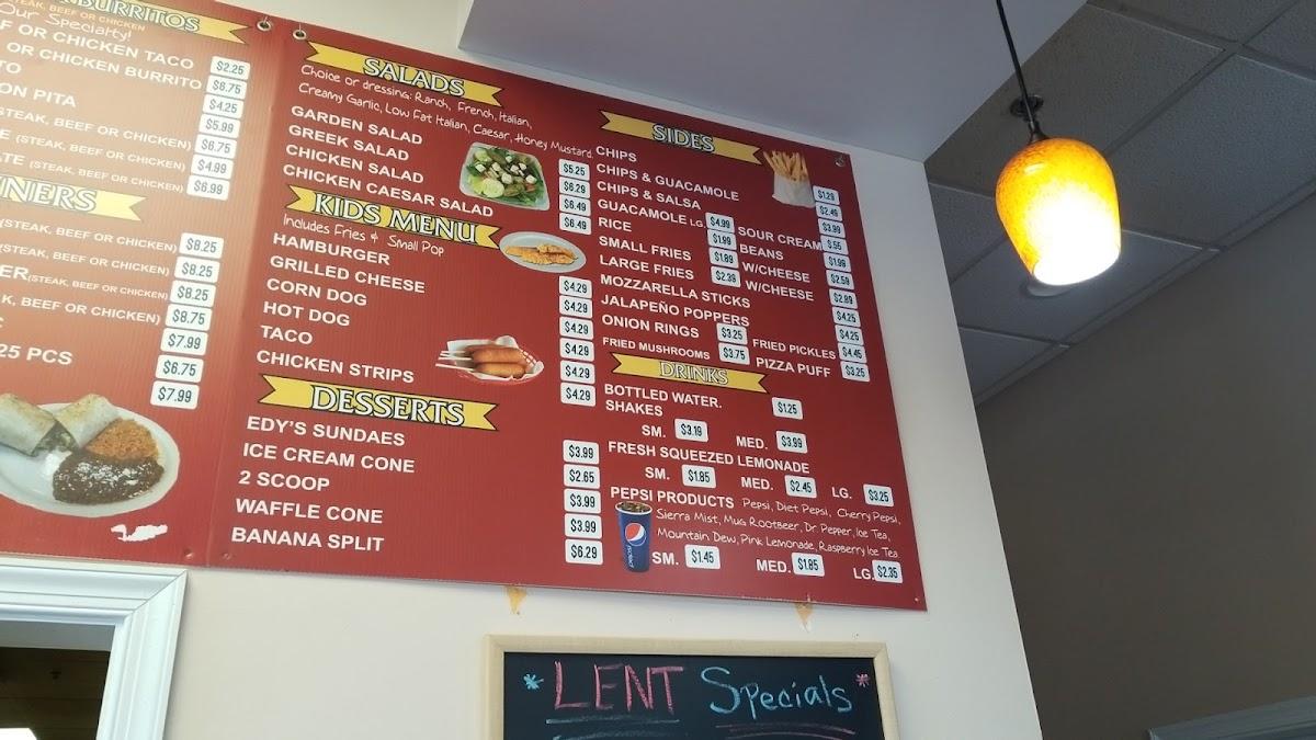 Menu at Tastee Bite restaurant, Plano