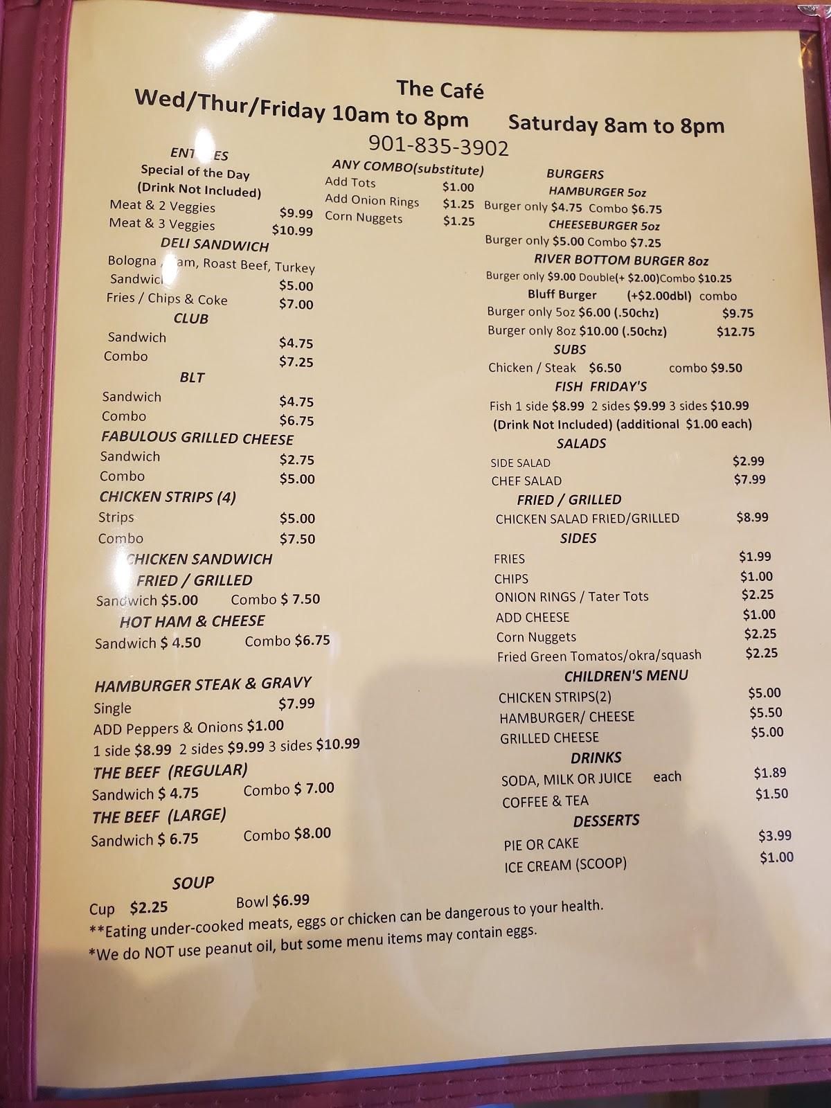 Menu at Central Station Cafe, Central