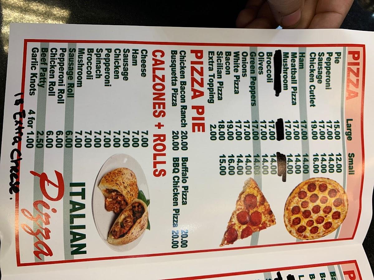 Menu at Jerome Pizza restaurant, Yonkers
