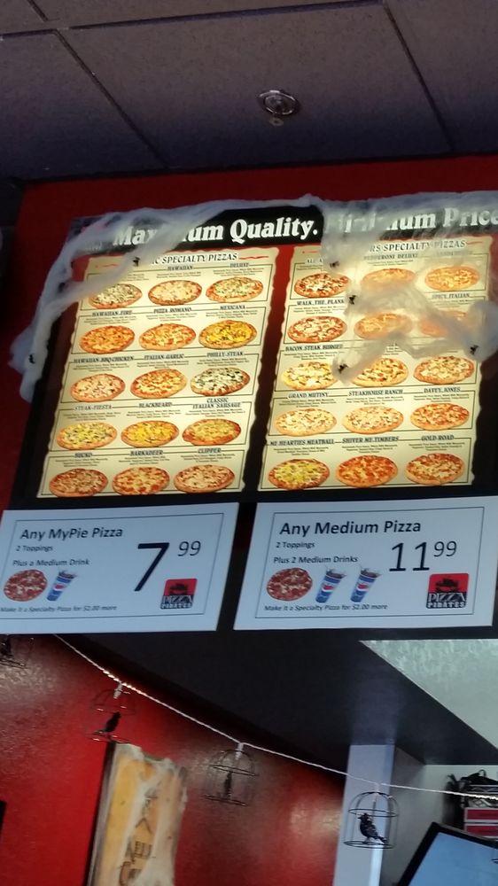 Menu at Pizza Pirates pizzeria, Ontario, E Philadelphia St #108