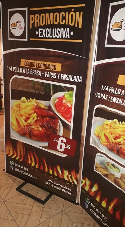 Menu at QUÉ TAL POLLO restaurant, Puente Piedra