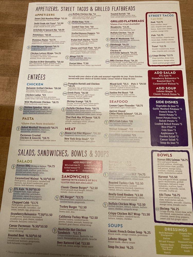 Menu at Walnut Grill - Sunset Hills pub & bar, Sunset Hills