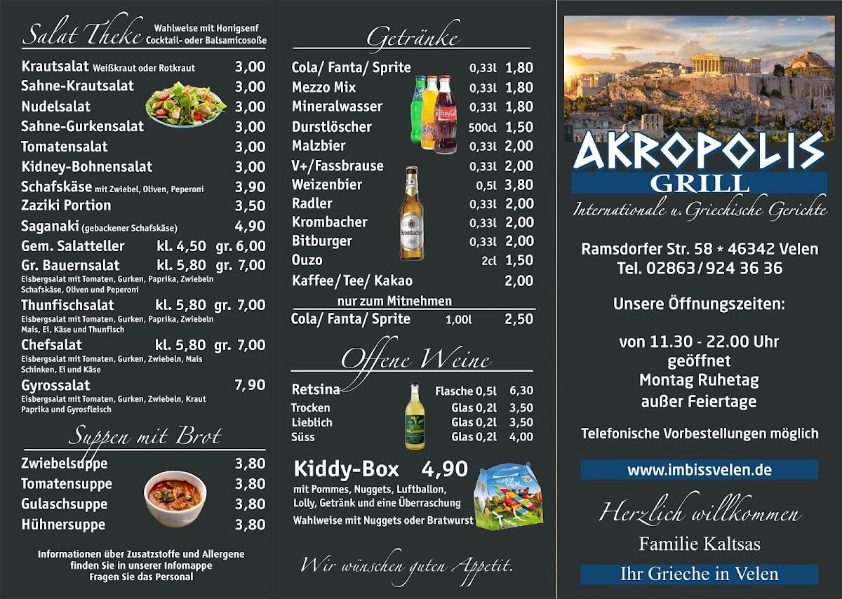 Speisekarte von Akropolis Grill restaurant, Velen