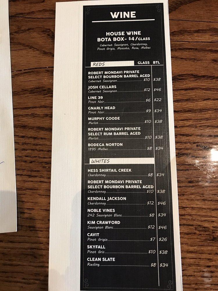 Menu at The Yeti Pub, Overland Park