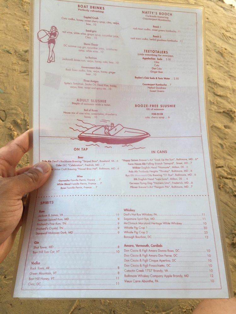Menu at Sandlot pub & bar, Baltimore