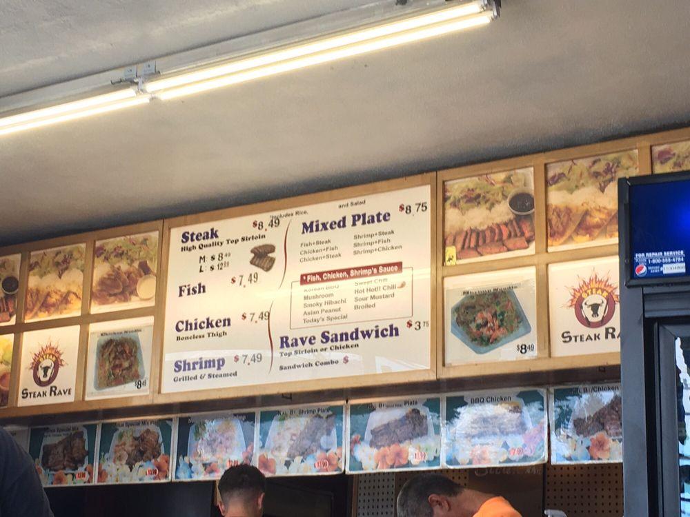 Menu at Steak Rave fast food, Kailua, 49 Oneawa St