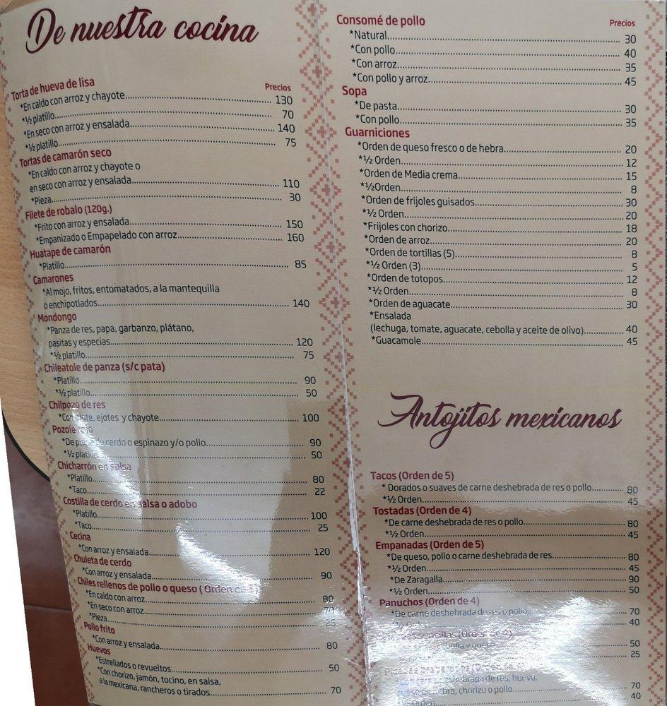 Carta del restaurante BACAN MACUT, Xalapa Enríquez, Av. 20 del ...