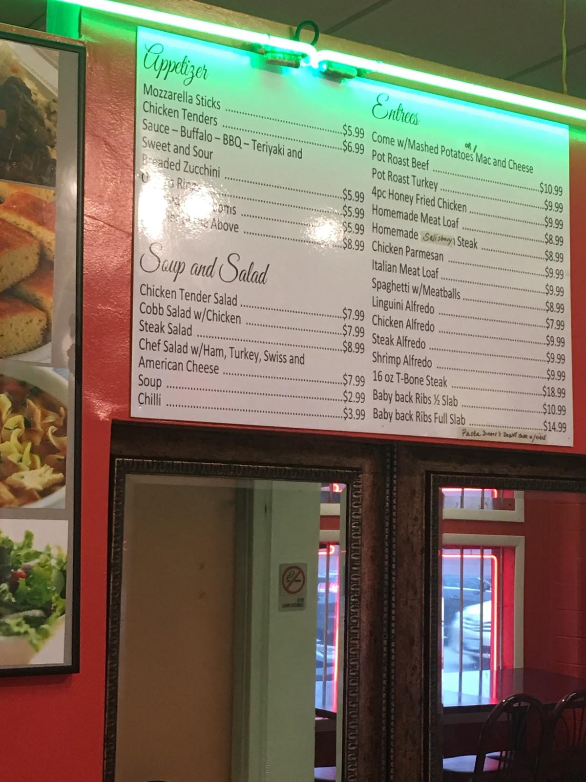 Menu at Omar's Seafood & Grill restaurant, Cleveland, St Clair Ave.