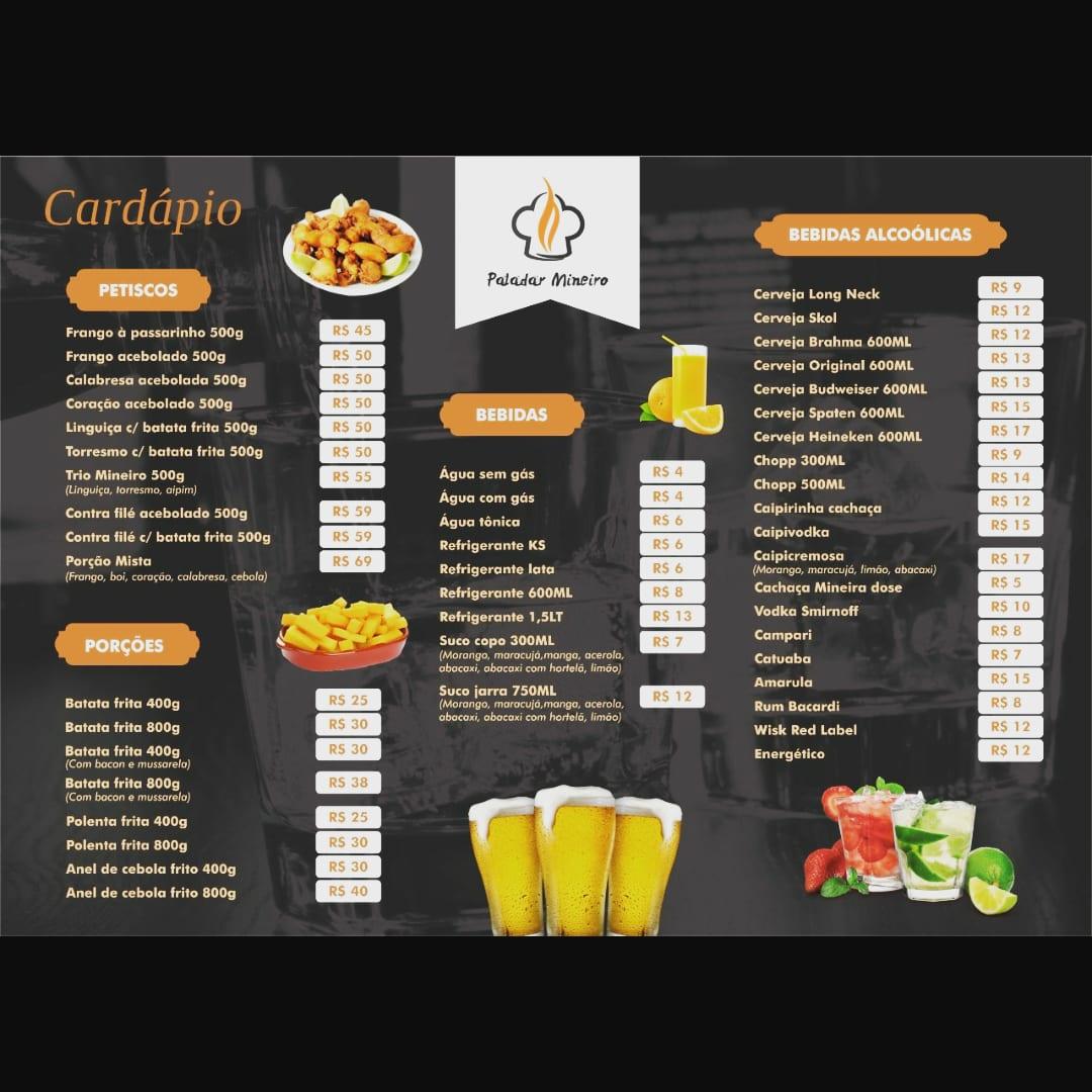 Menu em Paladar Mineiro restaurante, Florianópolis