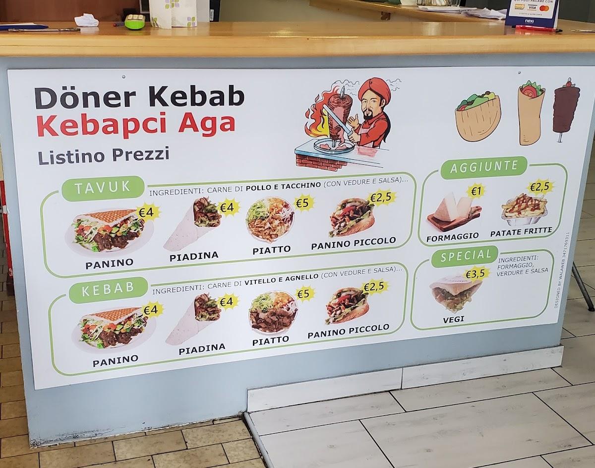 Menu da Döner Kebab - Kebapci Aga Sacile (PN) ristorante, Sacile
