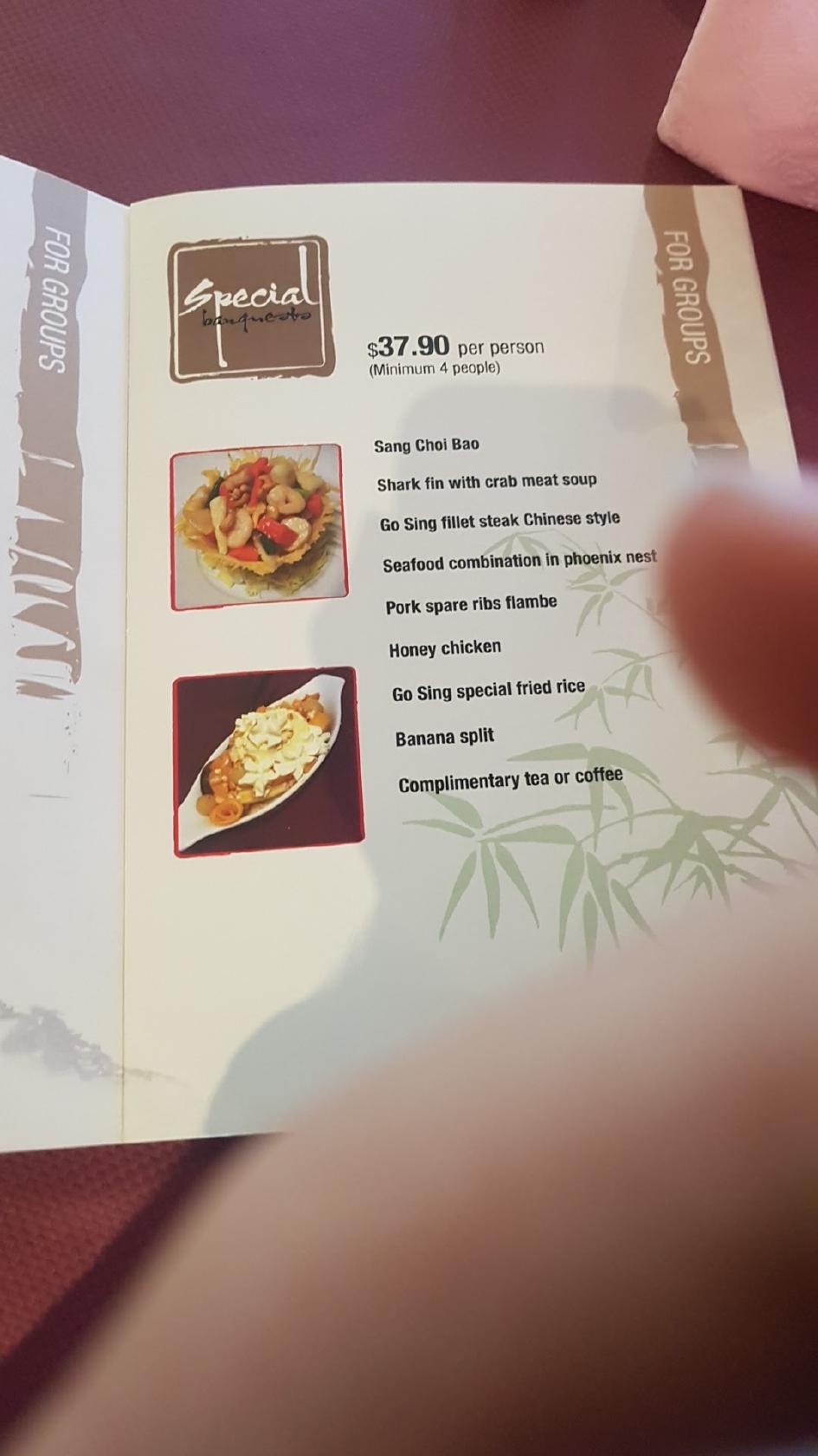Menu at Go Sing Chinese Delivery fast food, Ipswich