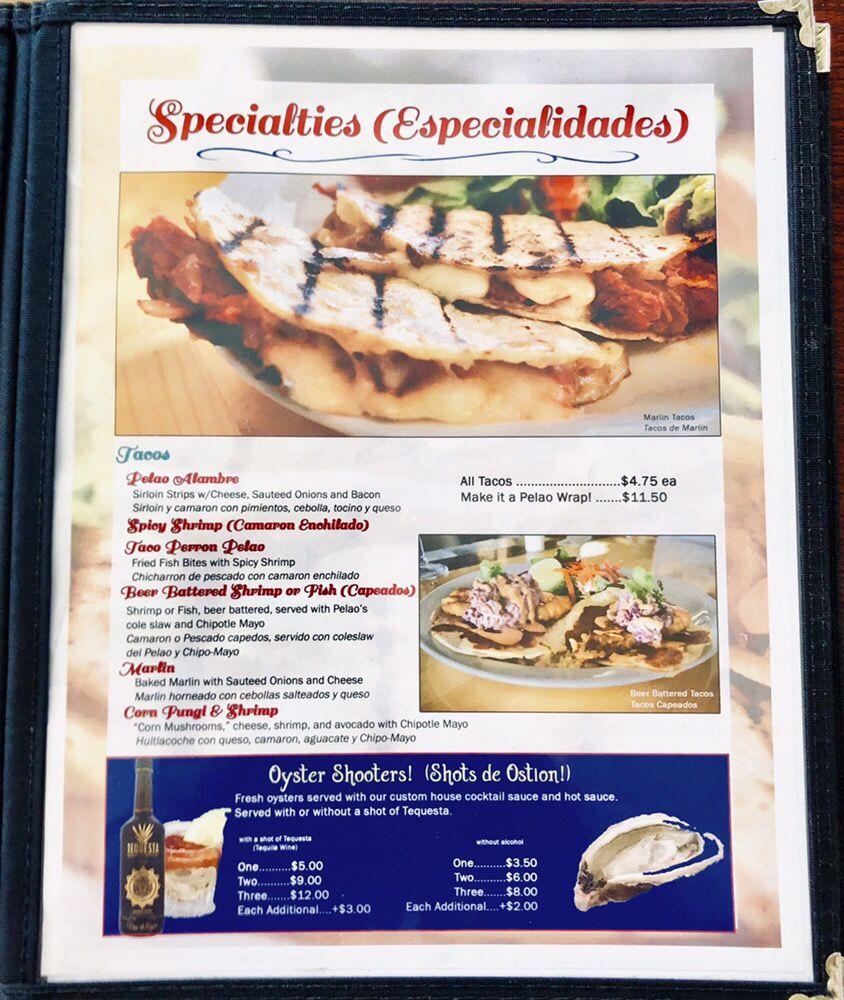 Menu at El Camaron Pelao restaurant, Anthony