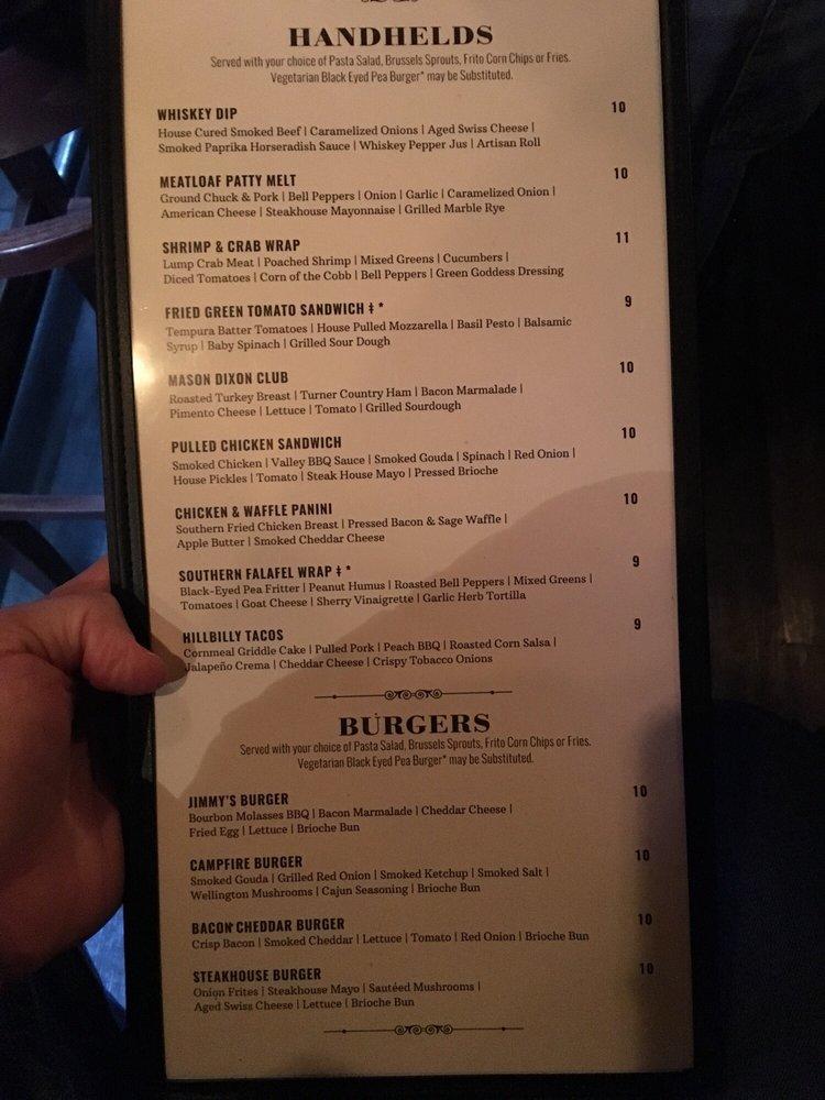 Menu at Jimmy Madison's restaurant, Harrisonburg, 121 S Main St #3602