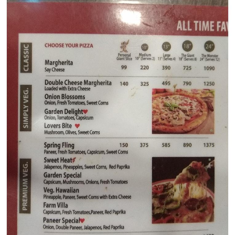 Menu at La pinoz pizza Faridabad, Faridabad, SIS 06