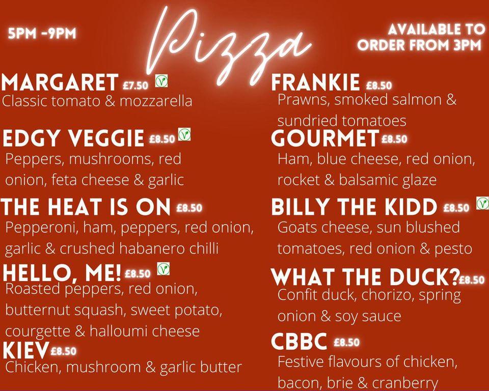 Menu at Rapps Cafe, Saltburn-by-the-Sea