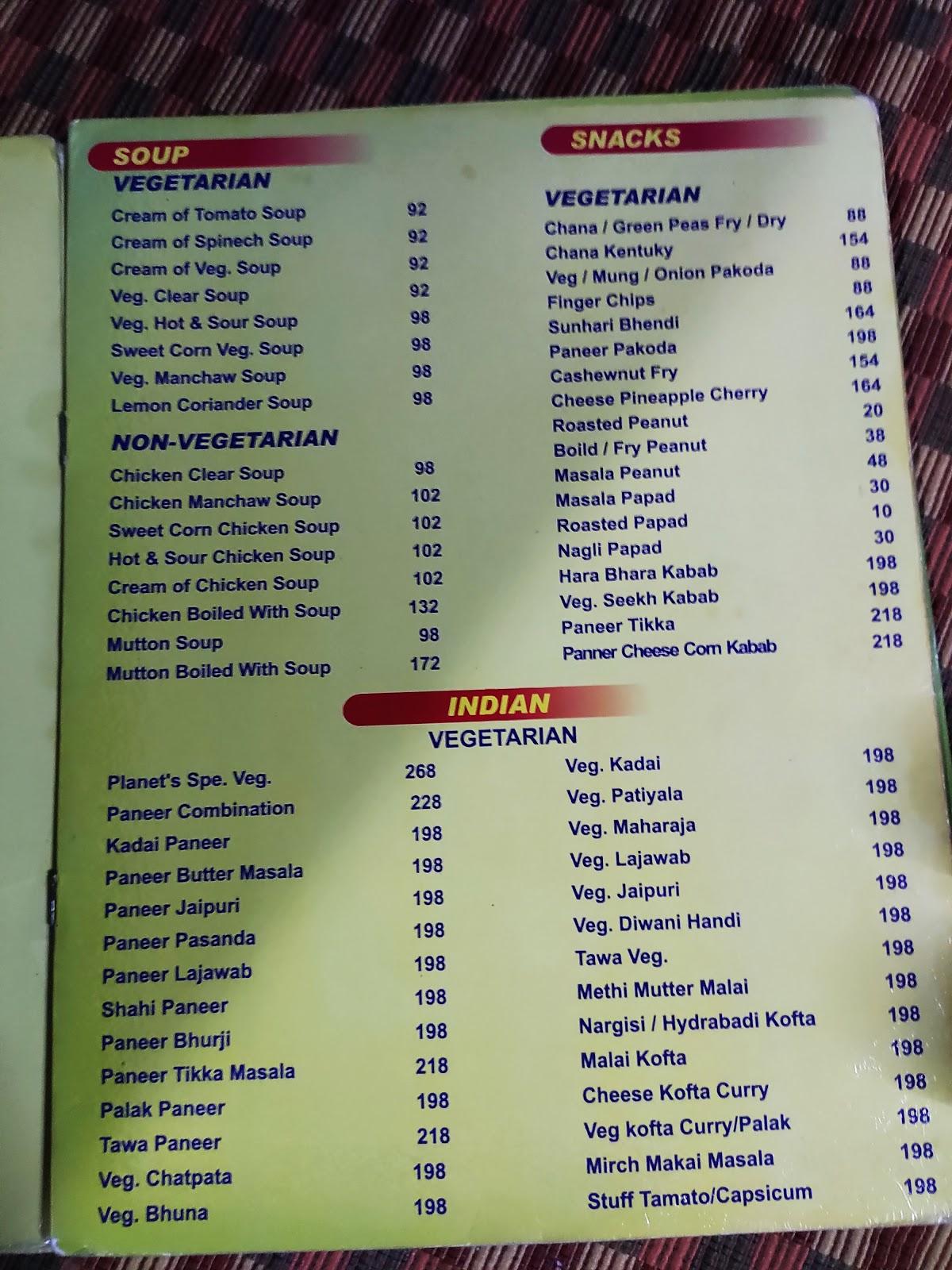 Menu at Master Cook Garden Restaurant, Aurangabad