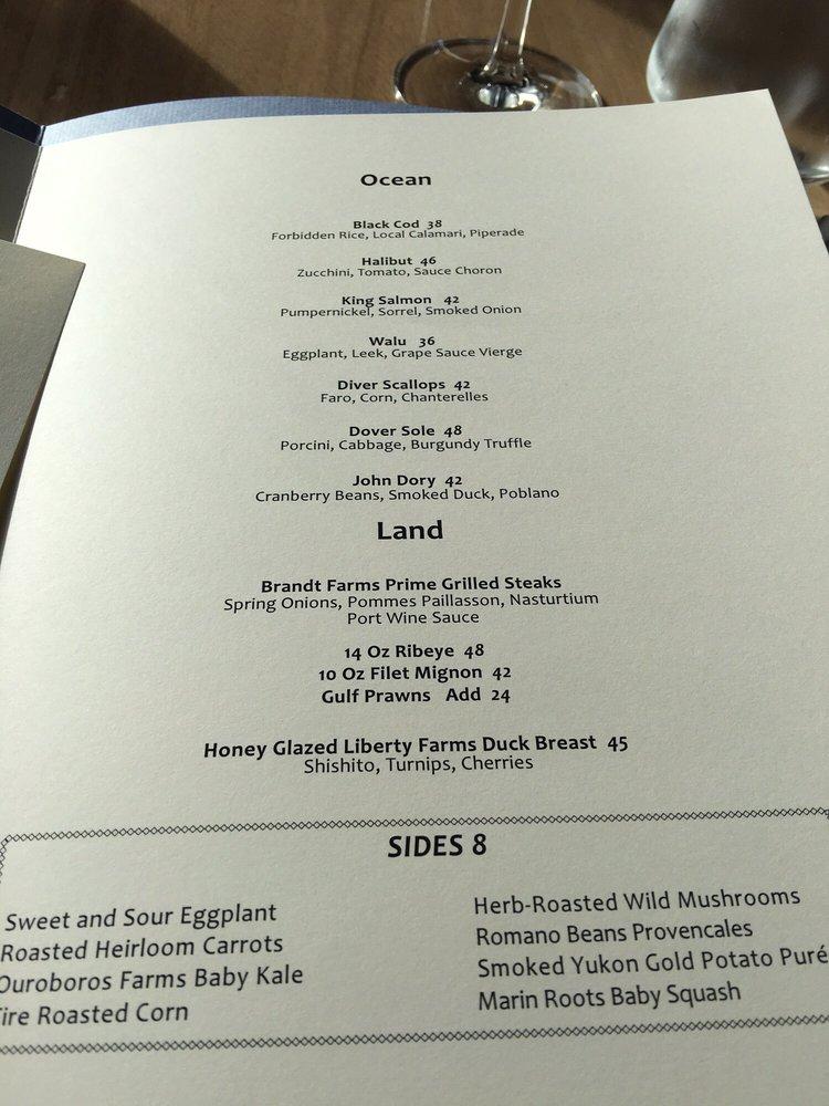 Menu at Navio restaurant, Half Moon Bay