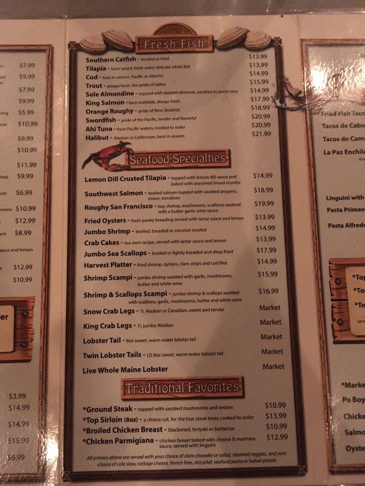 Menu at Seafood Market & Restaurant, Mesa, E Baseline Rd