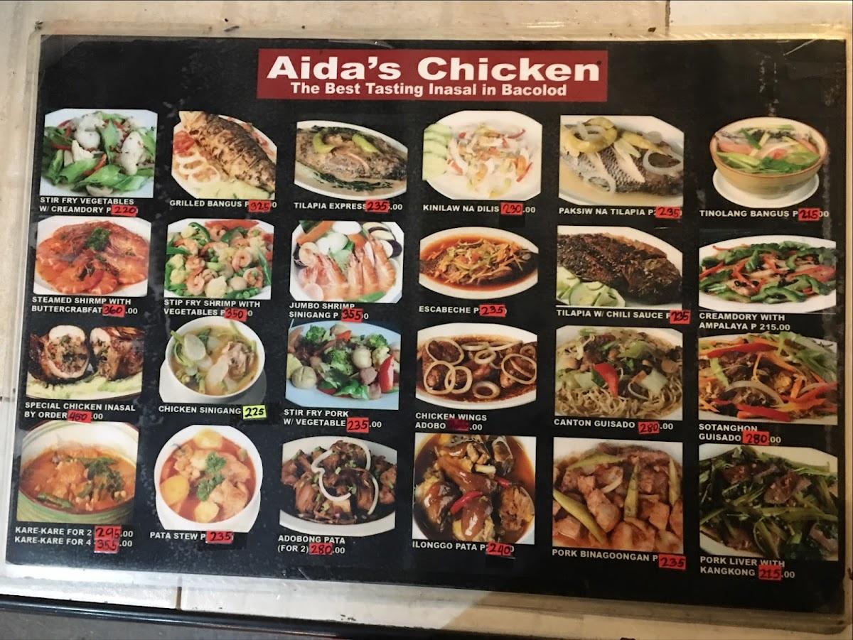 Menu at Aida's Chicken House BBQ, Makati, Second Floor