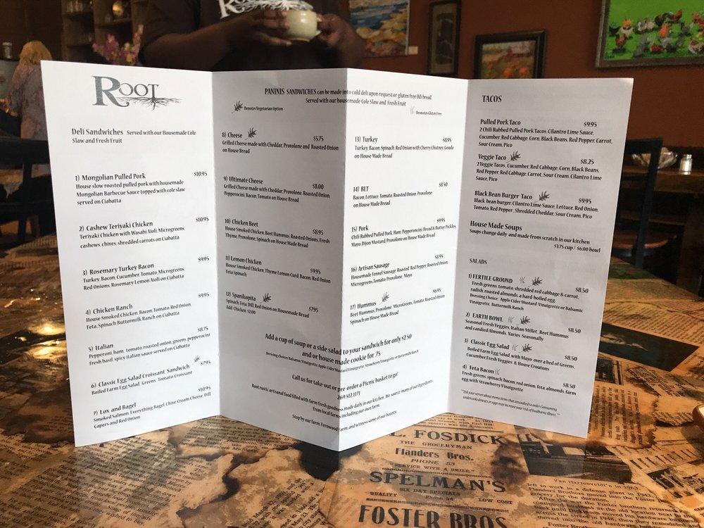 Menu at Root Cafe - Fennville, Fennville