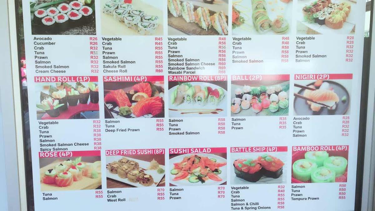 Menu at Huamin restaurant, Centurion