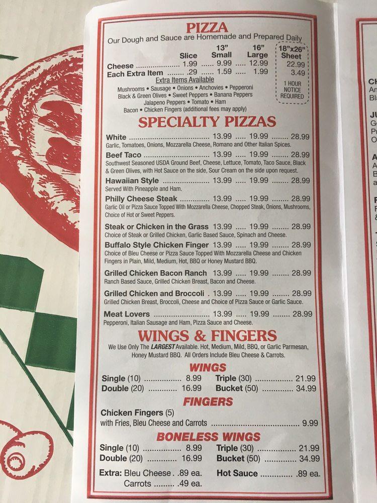 Menu at Town Line Pizzeria, Town Line