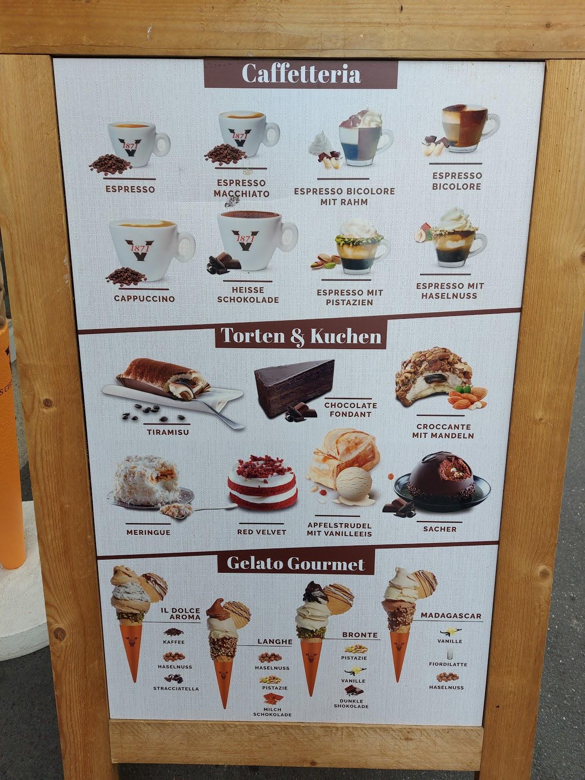 Menu at Vanini Swiss Chocolate 1871, Interlaken