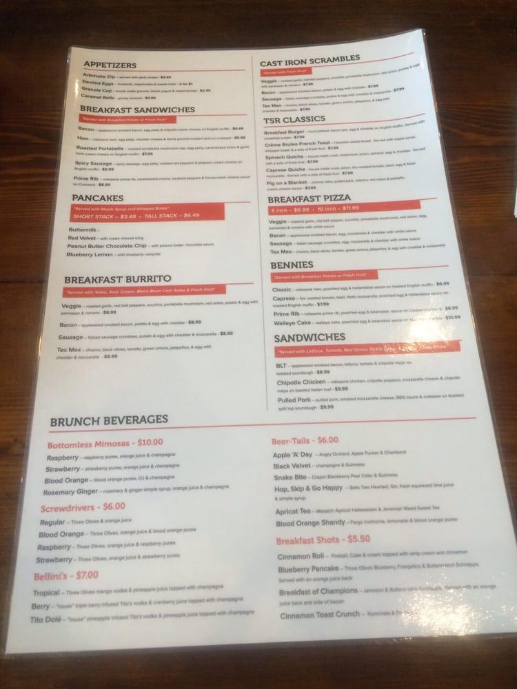 Menu at The Starving Rooster pub & bar, Minot