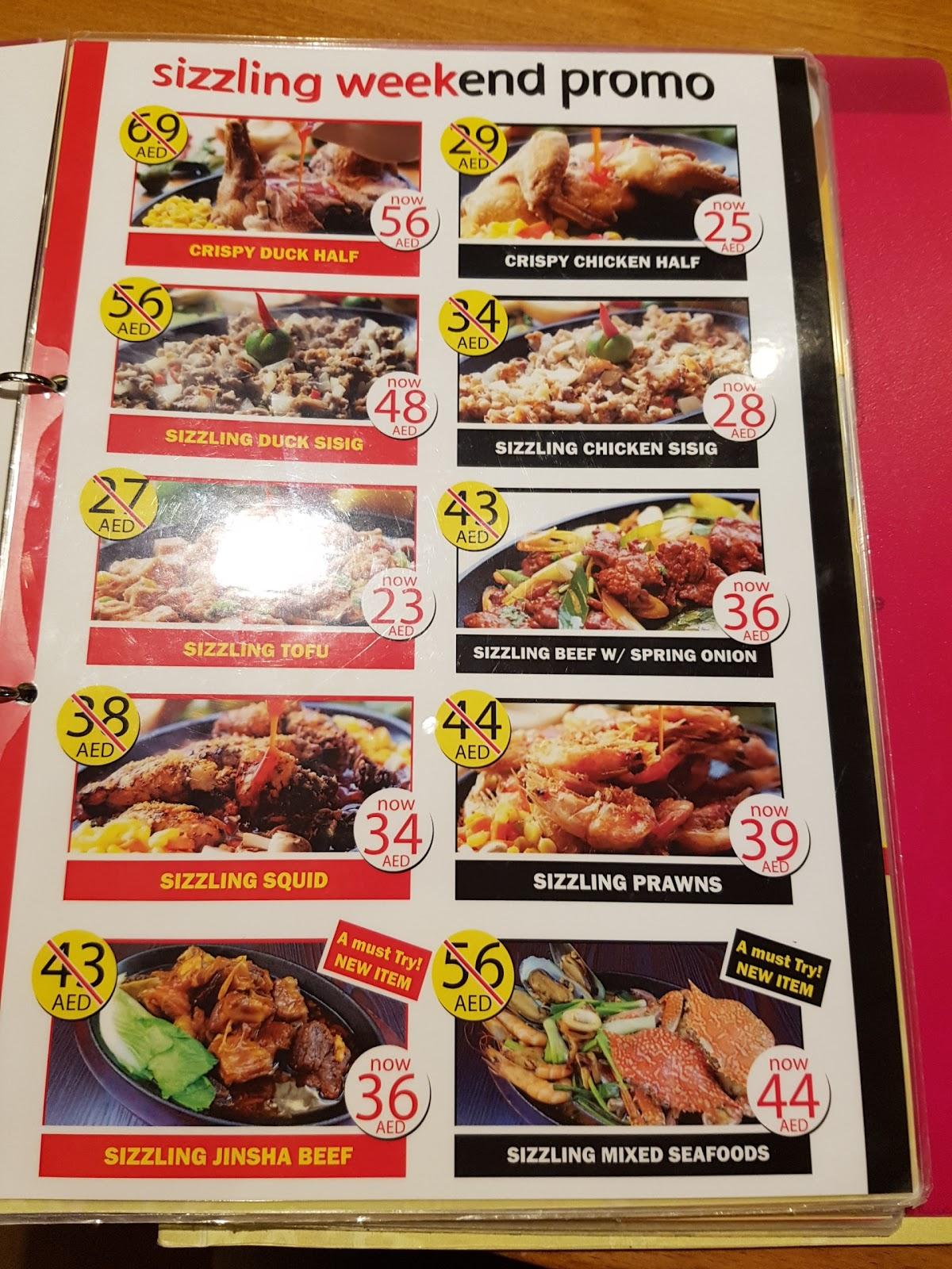 Menu at CHEF WONG RESTAURANT, Dubai