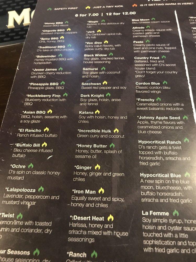 Menu at D-Spot restaurant, Oakdale, 10th St N